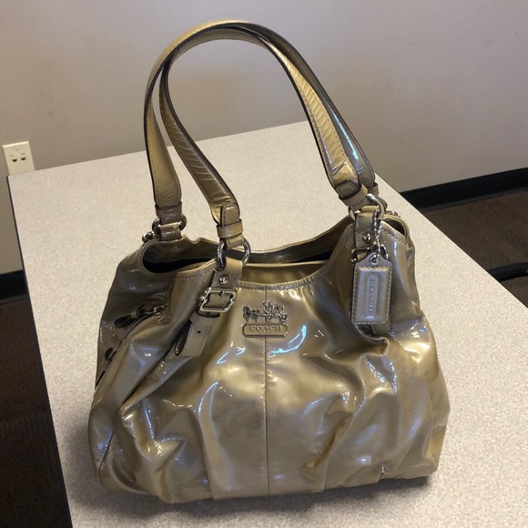 Coach | Bags | Authentic Coach Purse In Gold Only Used Once | Poshmark